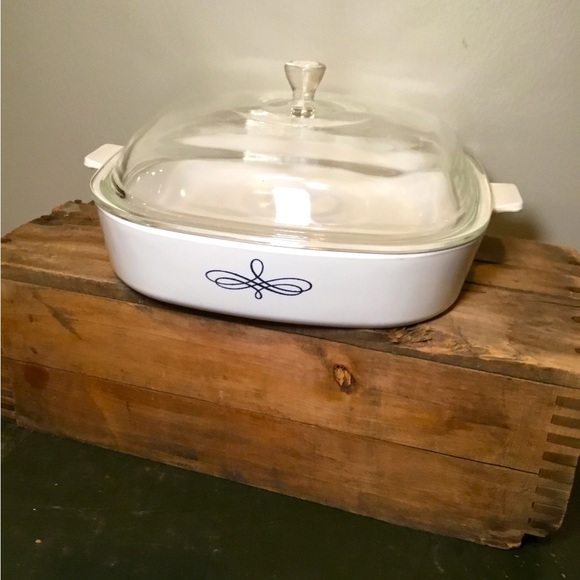 Corningware | Dining | Corning Ware Trefoil Swirl Square Baking Dish ...